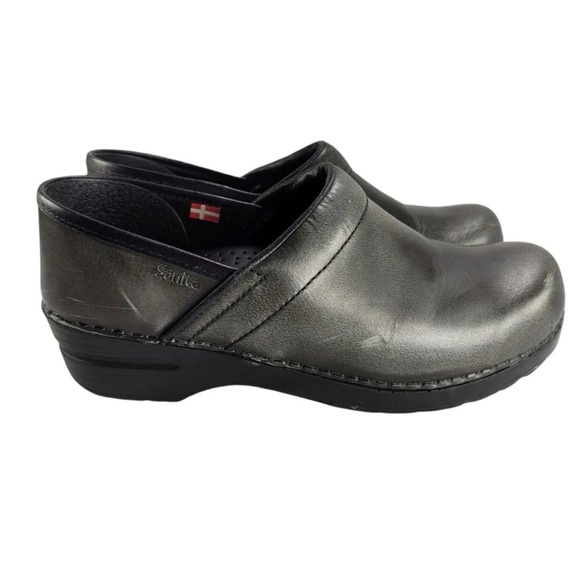Sanita | Shoes | Sanita Womens Original Danishclogs Dark Grey Leather ...